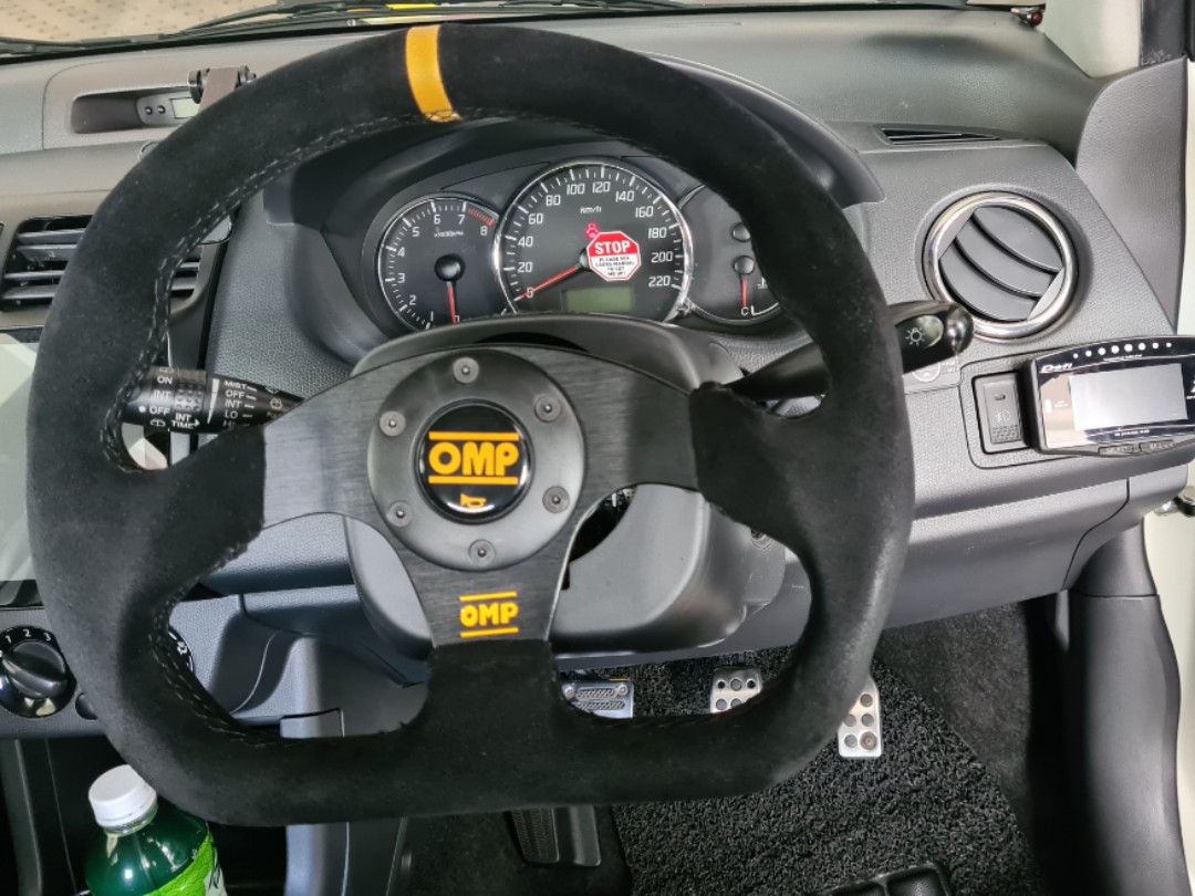 OMP Flat Bottom Steering Wheel., Car Accessories, Accessories on Carousell