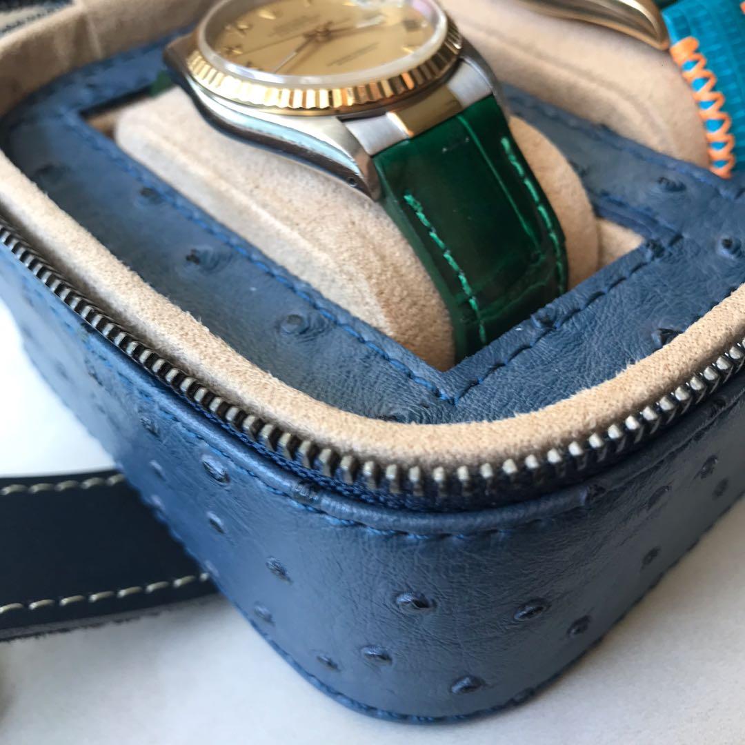 Ostrich double 2 watch box storage display case for rolex submariner ...