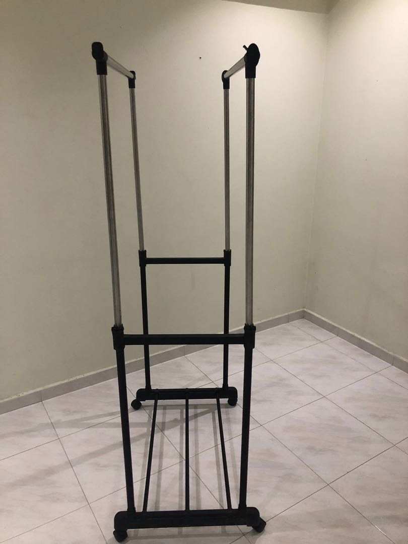Portable Clothes Rack (Adjustable Height), Furniture & Home Living ...