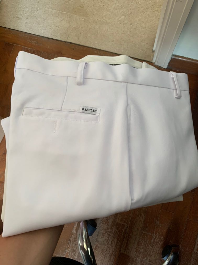 Raffles uniform long pants, Men's Fashion, Bottoms, Trousers on Carousell
