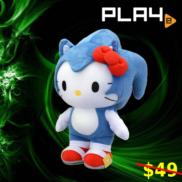 Sanrio Sonic X Hello Kitty 12" Plush (7022412) Brand New, Hobbies ...