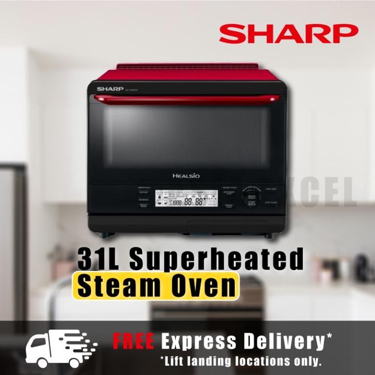 SHARP AX-1700VM(R) 31L RED HEALSIO SUPERHEATED STEAM OVEN WITH GRILL ...