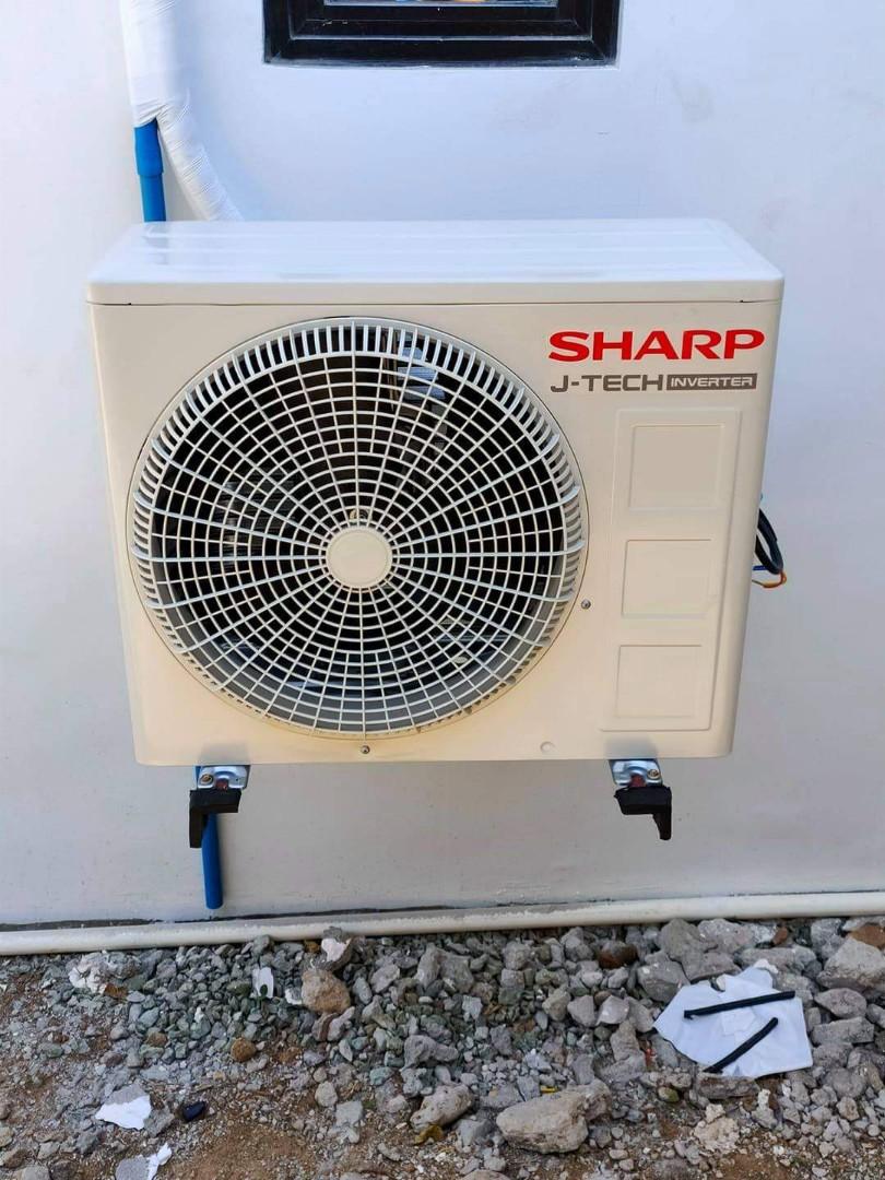 Sharp j tech inverter aircon split type with free installation, TV ...