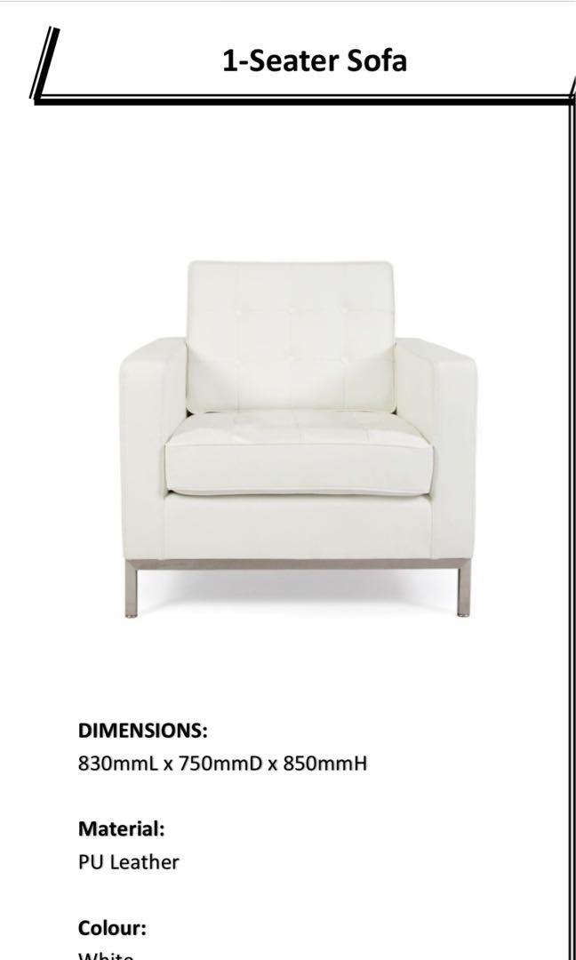 Single Seater Sofa Dimensions | Baci Living Room