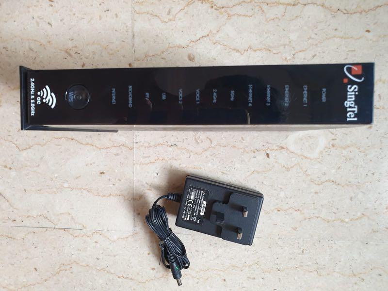 SingTel Modem Router w/Power Supply, Computers & Tech, Parts ...
