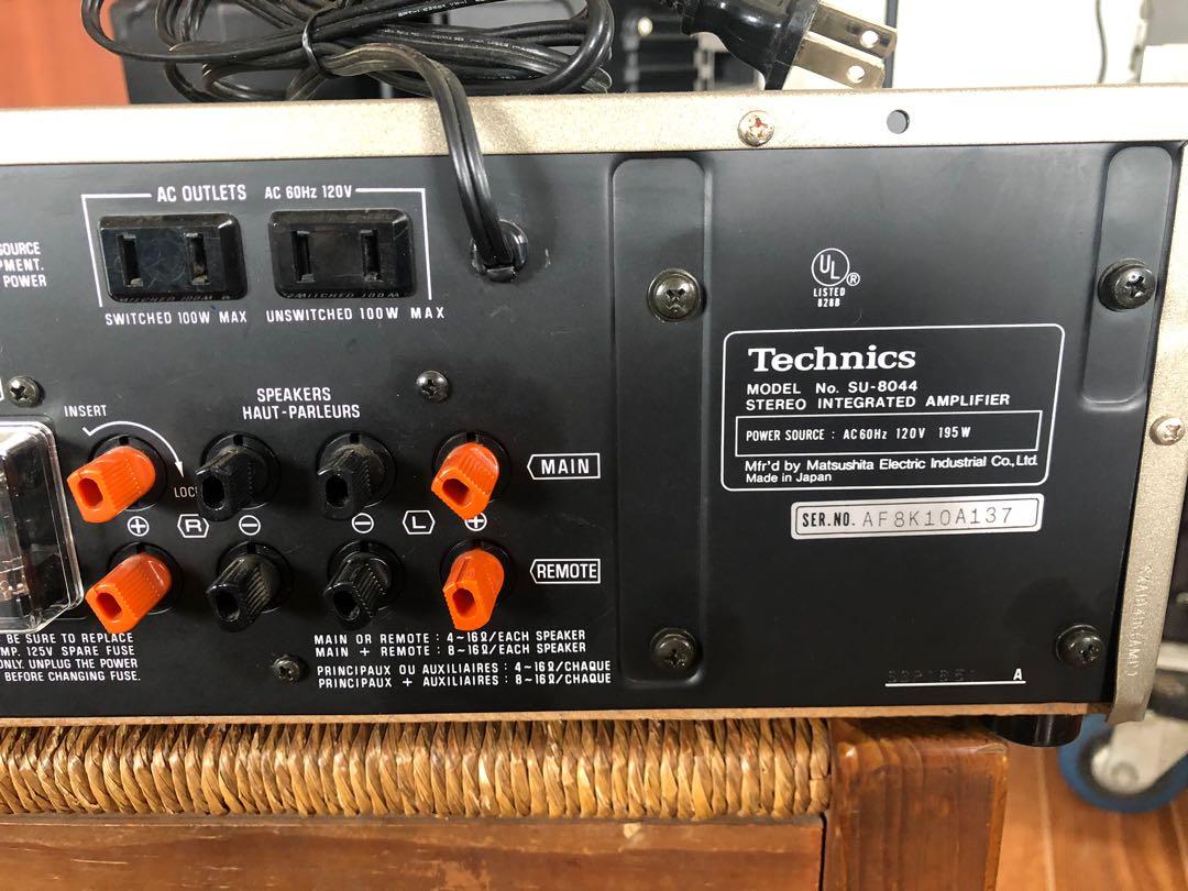 Technics SU-8044 Stereo Integrated Amplifier, Audio, Soundbars ...