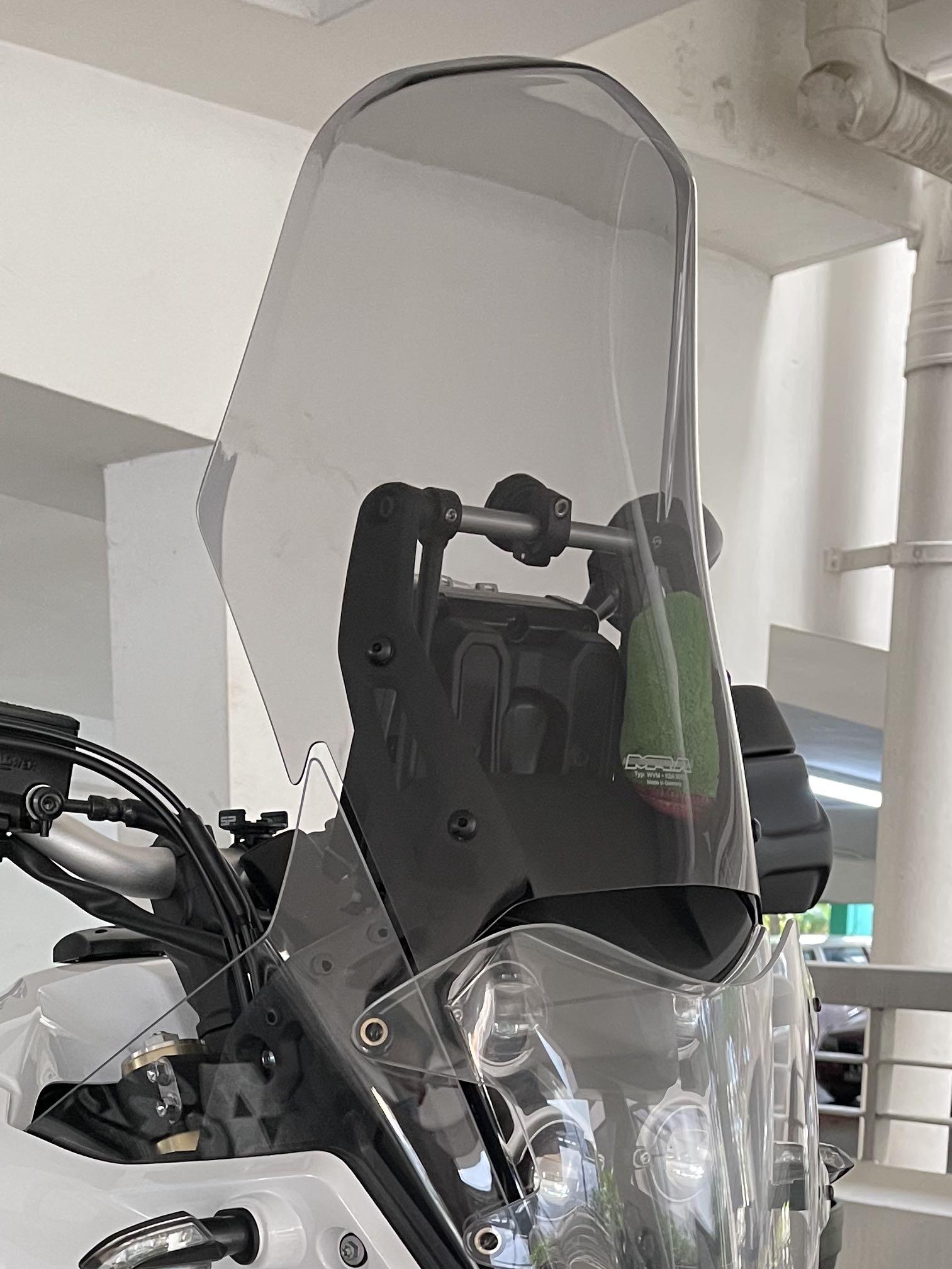 Tenere 700 MRA smoke Touring windshield, Motorcycles, Motorcycle ...