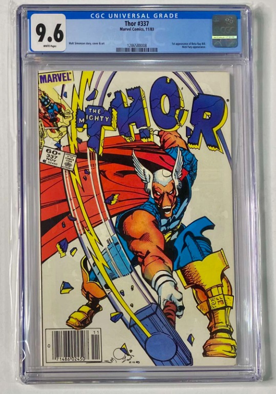 Thor #337 CGC 9.6 1st Appearance of Beta Ray Bill, Hobbies & Toys ...