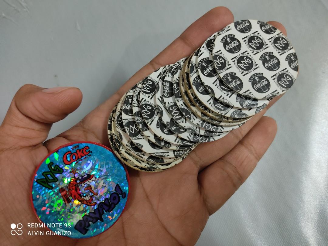 vintage Coke Coca cola Pogs with slammer, Hobbies & Toys, Memorabilia ...