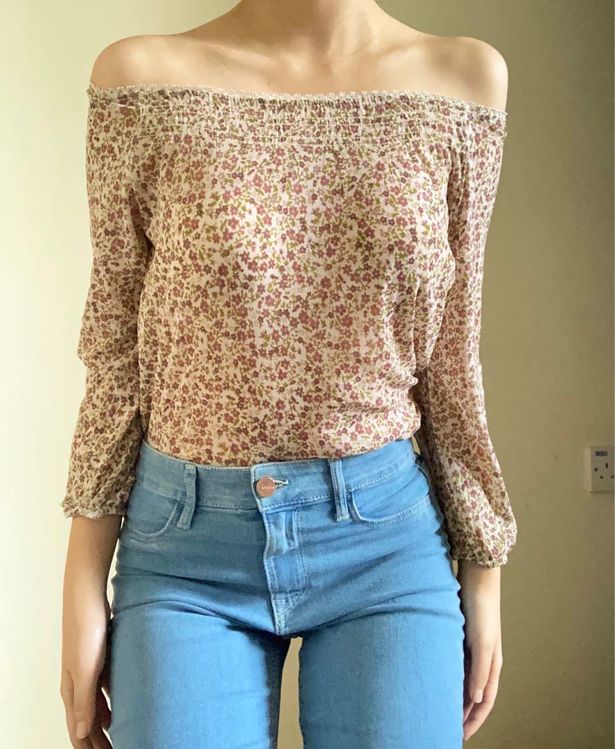 Vintage country style top, Women's Fashion, Tops, Longsleeves on Carousell