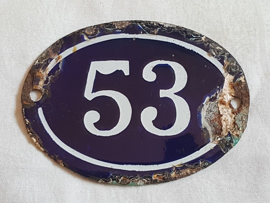 Vintage Enamel Unit Number Plate, Hobbies & Toys, Memorabilia ...