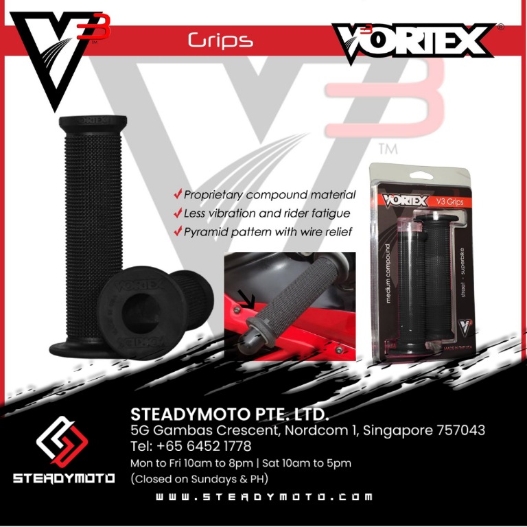 VORTEX | V3 GRIPS, Motorcycles, Motorcycle Accessories on Carousell