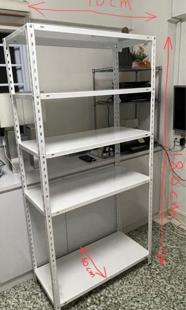 White metal shelf, Furniture & Home Living, Furniture, Shelves ...