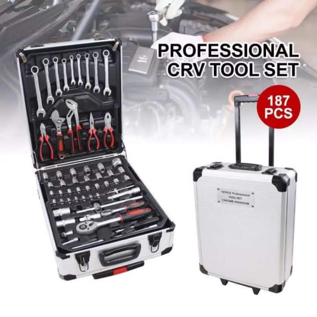 187 PCS PROFESSIONAL HAND TOOL SET CHROME VANADIUM, Furniture & Home ...