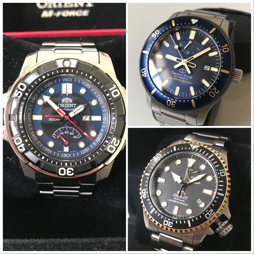 Orient Star Diver Blue M-Force Beast Triton Black Gold, Men's Fashion ...