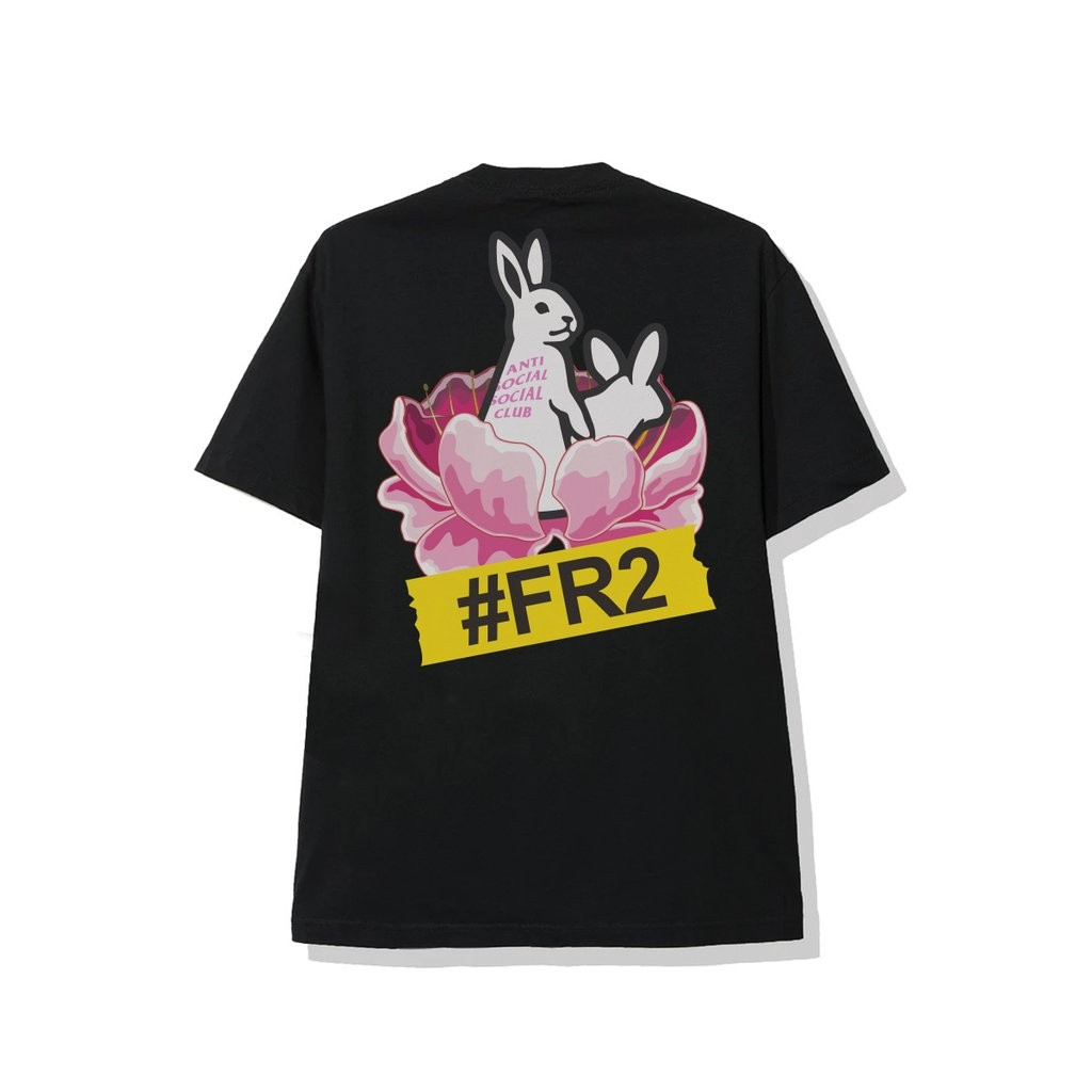 Anti Social Social Club x Fxxking Rabbits (FR2) Lapin Black Tee, Men's Fashion, Tops & Sets ...