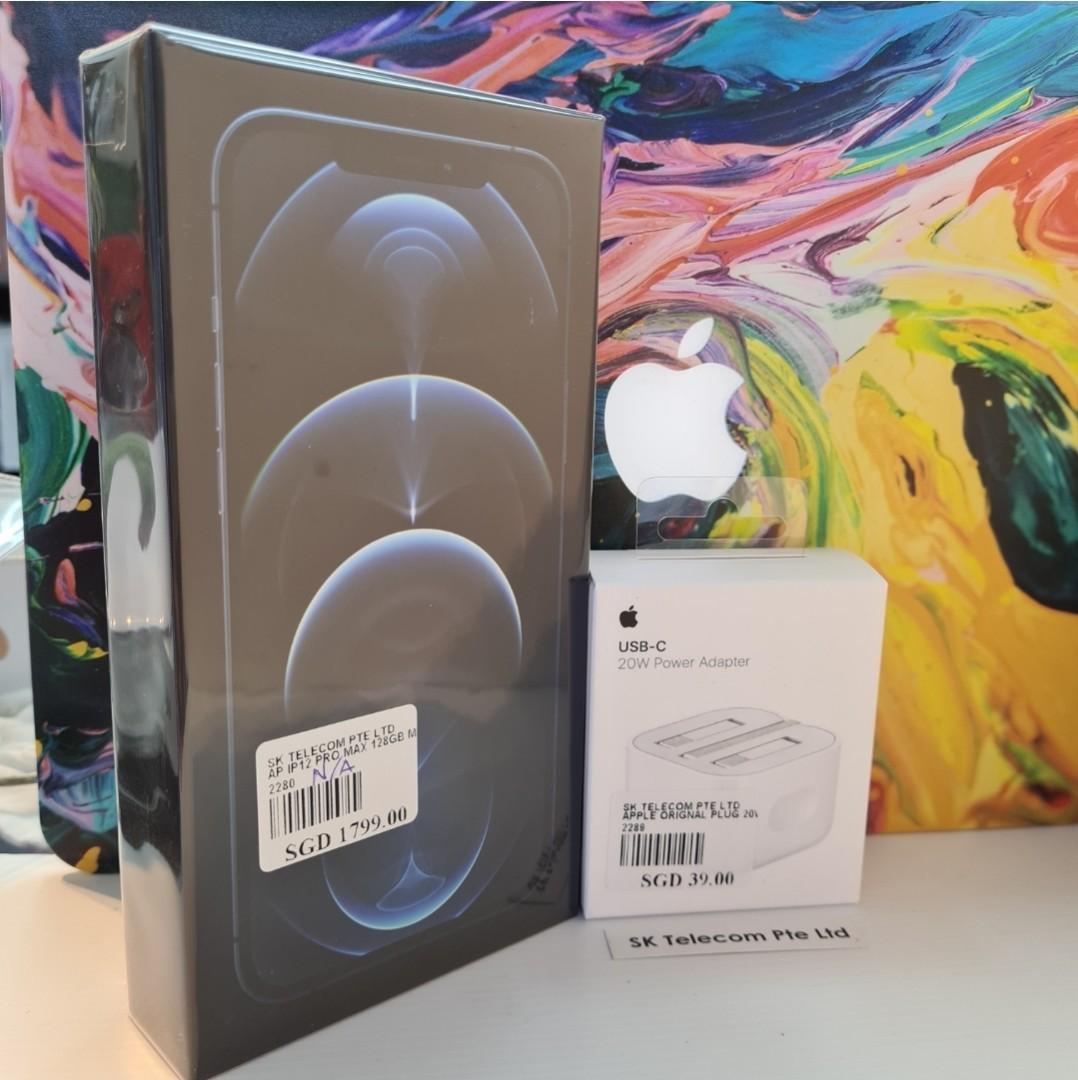 Apple iPhone 12 Pro Max (5G) New Set with Free Apple Original Fast ...
