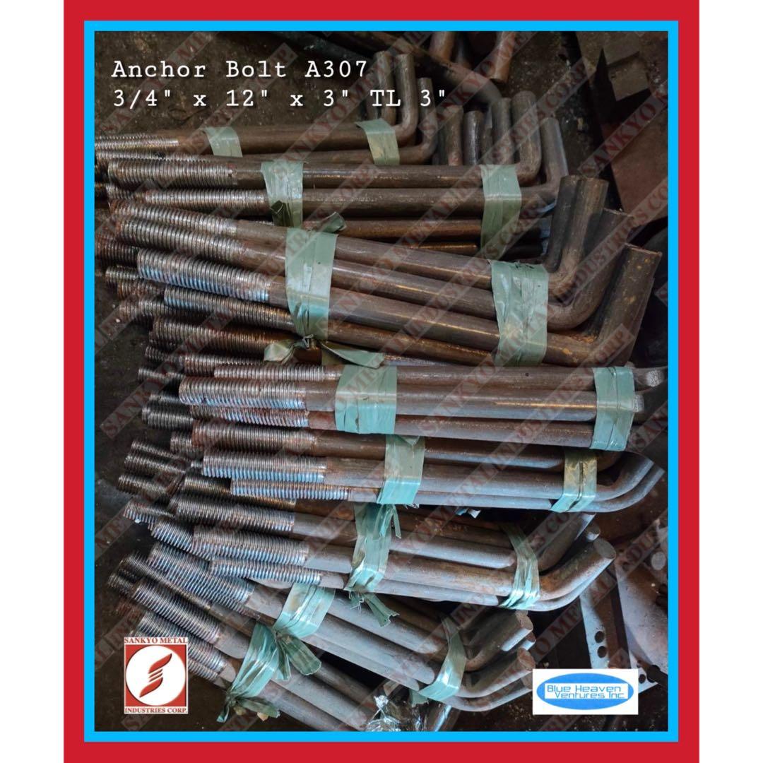 ASTM A307 Anchor bolt L type, Commercial & Industrial, Construction ...