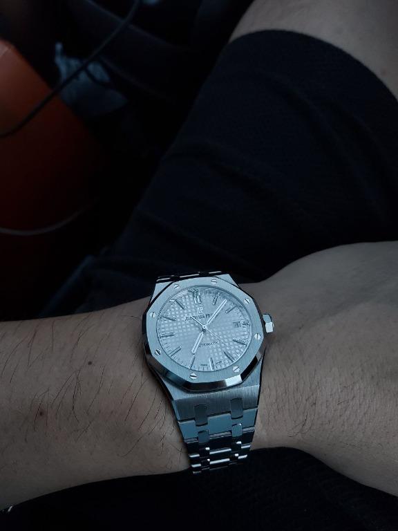 Audemars Piguet Royal Oak 37mm 15450ST AP 15450 White / Silver Dial ...