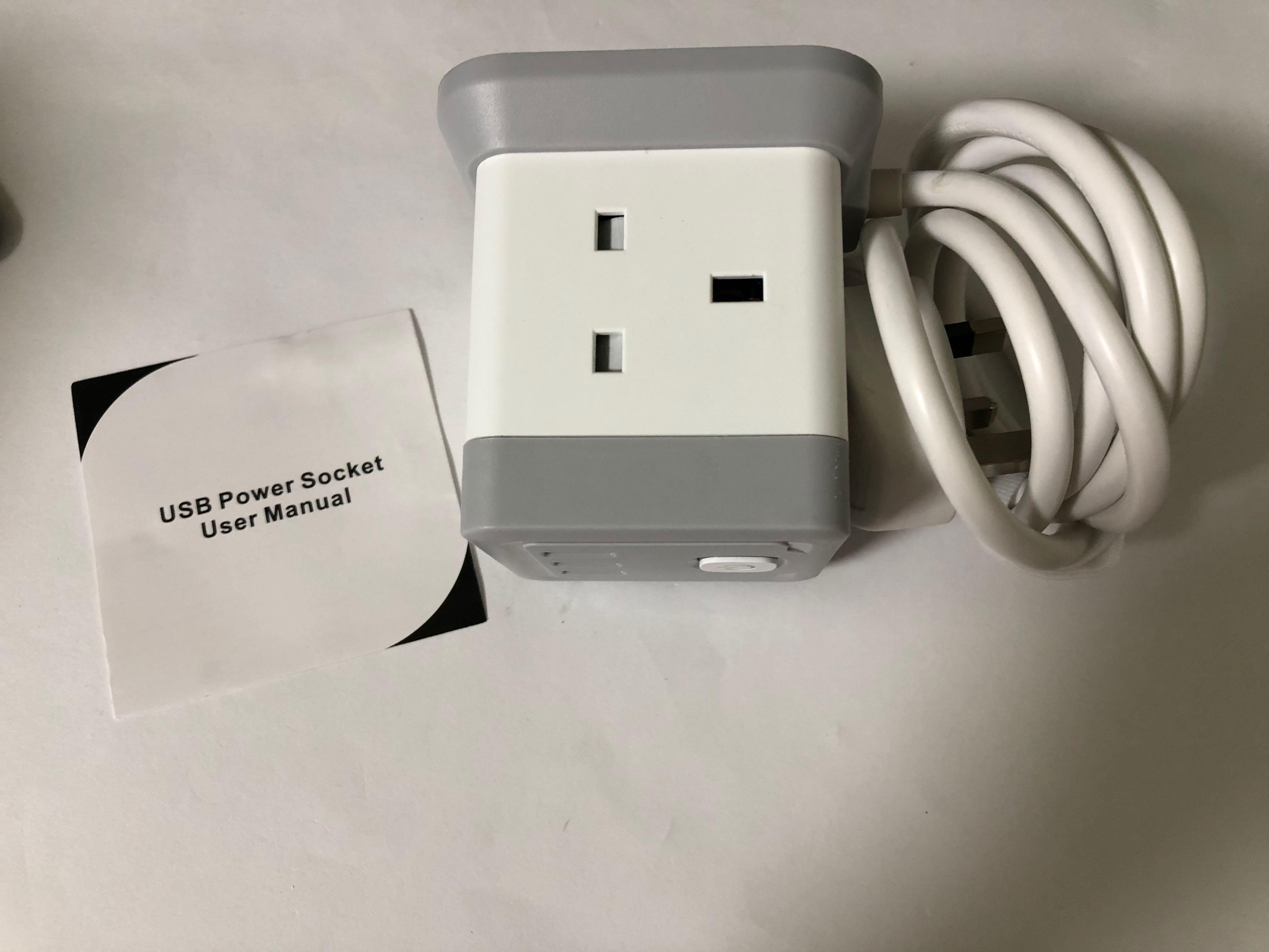 BEVR USB Power Socket (4 Socket, 3 USB Plug) (MFPC-008WUK), TV & Home ...