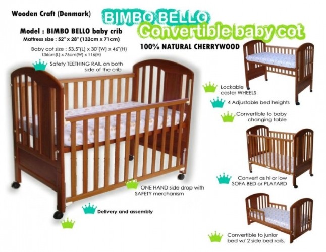 Bimbo Bello Cot, Babies & Kids, Baby Nursery & Kids Furniture, Cots ...