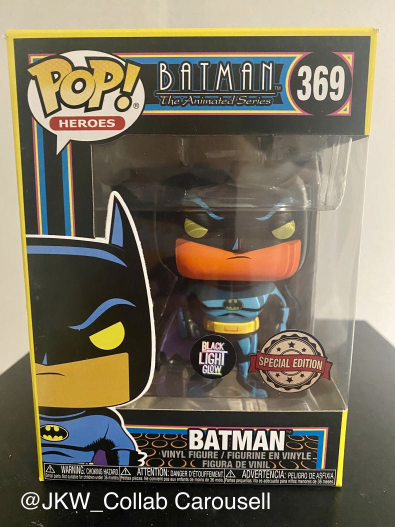 BNIB Funko Pop! #369 Batman (Black Light Glow), Hobbies & Toys, Toys ...