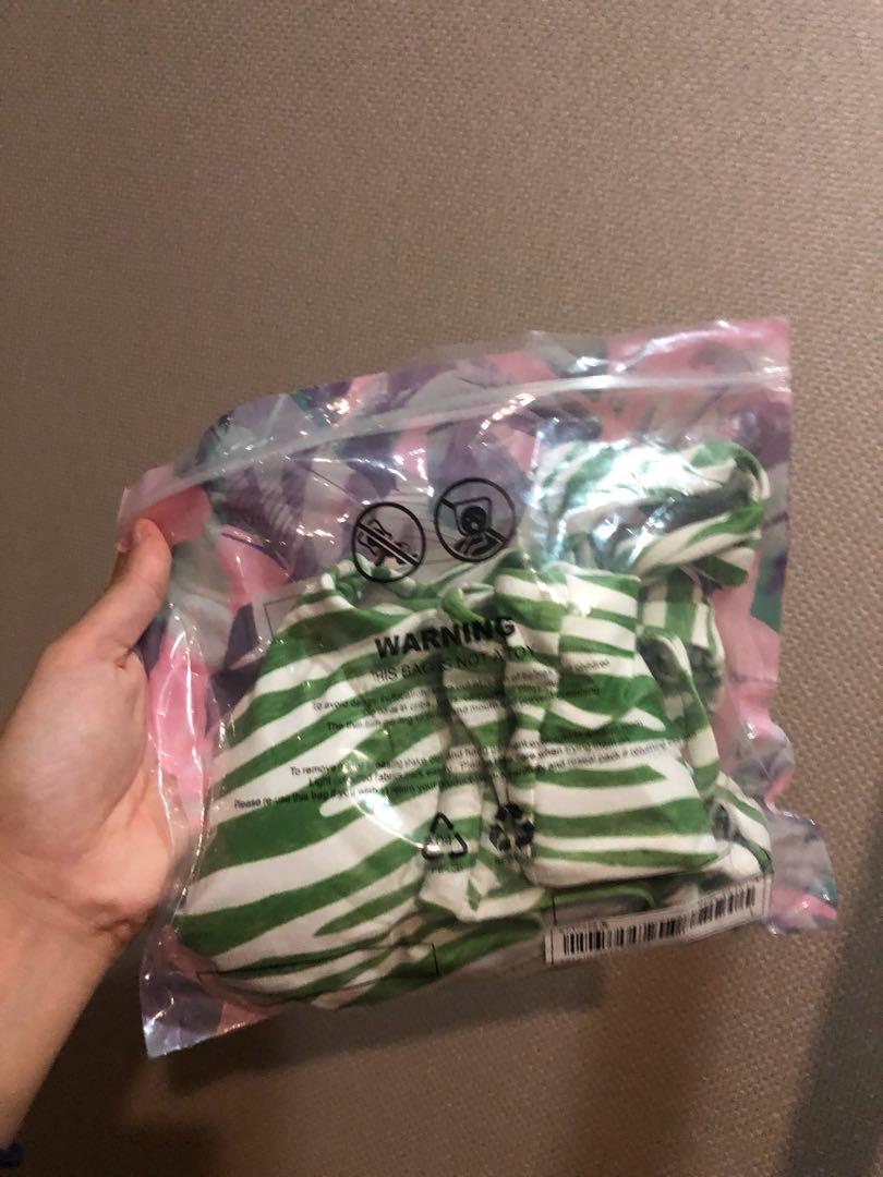 BNIB Green zebra print bikini L, Women's Fashion, Swimwear, Bikinis ...