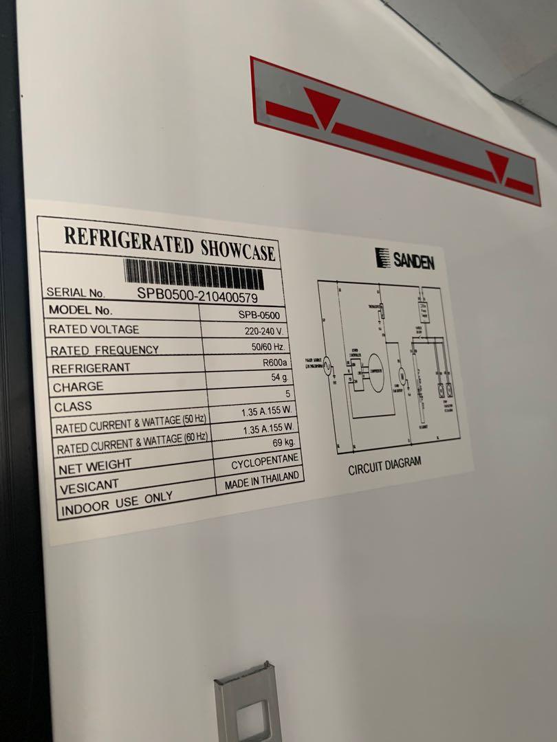Brand new display chiller. Sanden. Authentic blower cooling. Made in ...