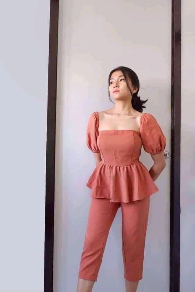 charlotte puff terno, Women's Fashion, Dresses & Sets, Sets or ...