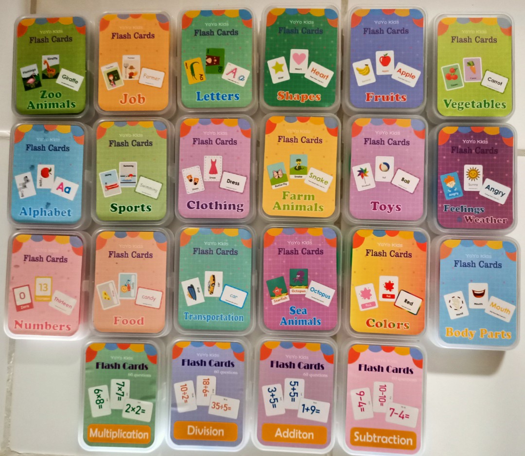 Children Learning card , Numbers / Alphabert / Sea Animal / Zoo Animal ...