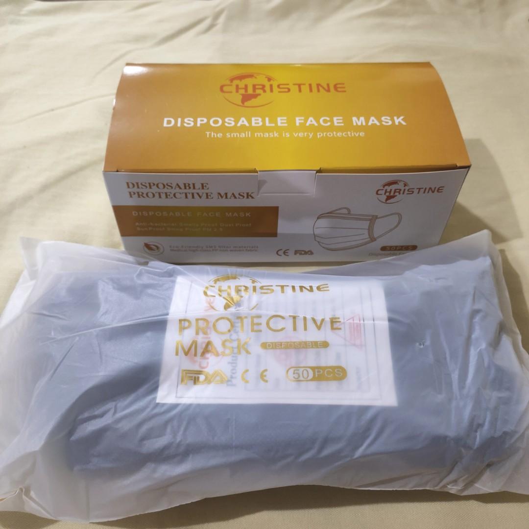 Christine black face mask fda approved, Health & Nutrition, Face Masks ...