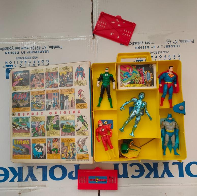 Complete Set Kenner Super Powers Figures Vehicles Playset DC Vintage ...