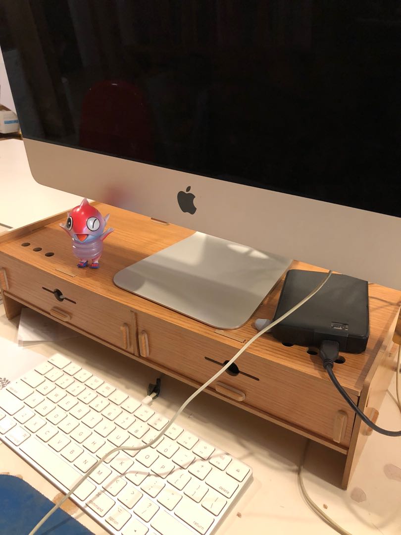 Desktop Computer stand in wood finish, Computers & Tech, Parts ...