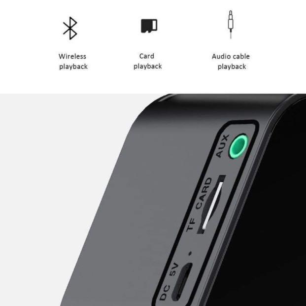 Earise G10 Clock + Speaker large LED screen display and two 40MM big ...