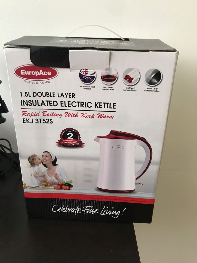 Europace 1.5 l electric kettle, TV & Home Appliances, Kitchen ...