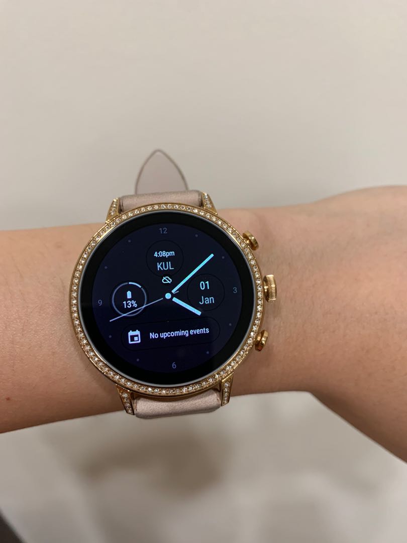 FOSSIL Venture HR Nude Smartwatch FTW6015, Women's Fashion, Watches ...