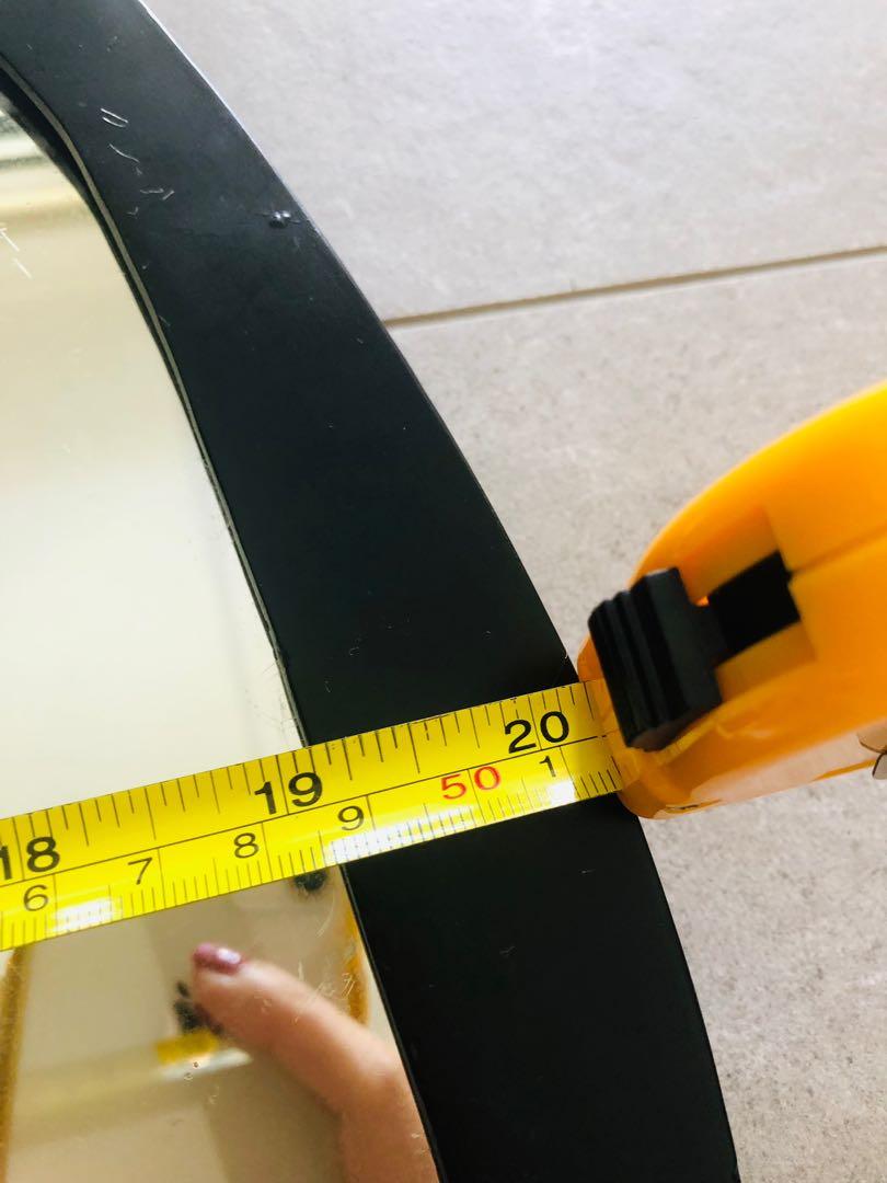 gun metal finish mirror (interesting shape!), Furniture & Home Living ...