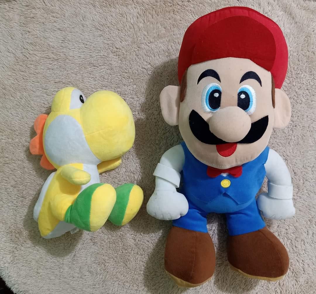 JUMBO SIZE AND HUGGABLE SUPER MARIO and YOSHI (2 pcs), Hobbies & Toys ...