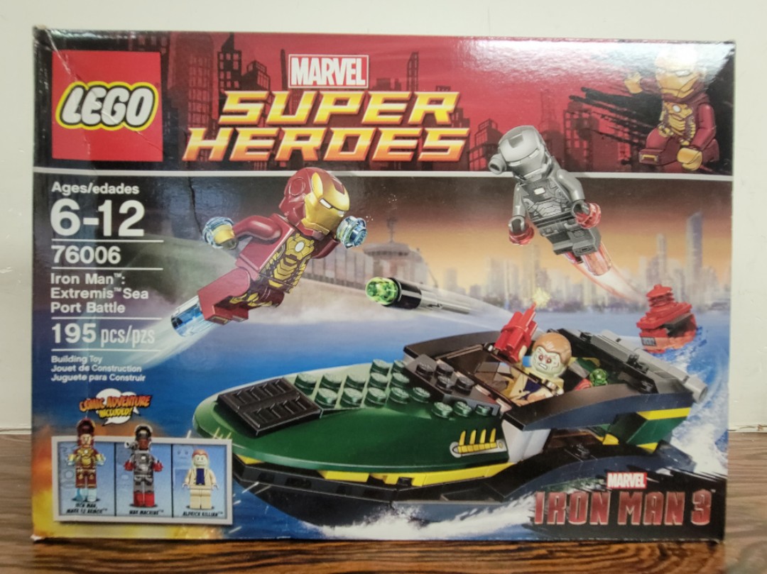 Lego 76006 Iron Man Sea Port Battle 全新未開盒, 興趣及遊戲, 玩具 & 遊戲類 - Carousell