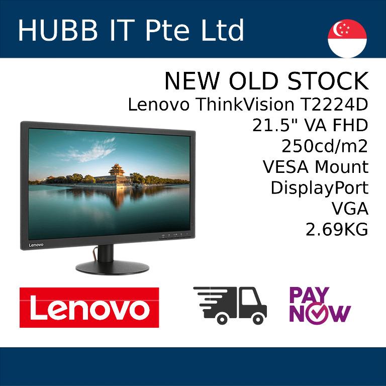 Lenovo ThinkVision T2224D 21.5” Monitor (New Old Stock), Computers ...