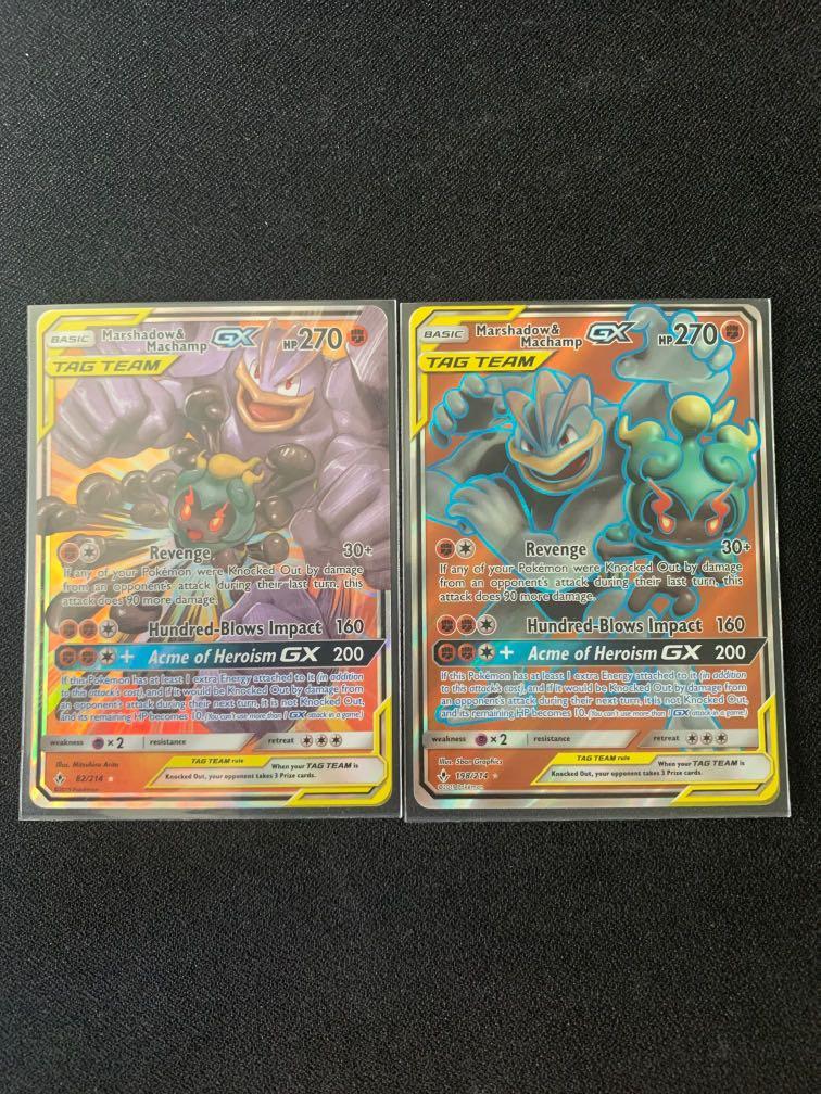 Marshadow & Machamp GX, normal & full art, Hobbies & Toys, Toys & Games ...