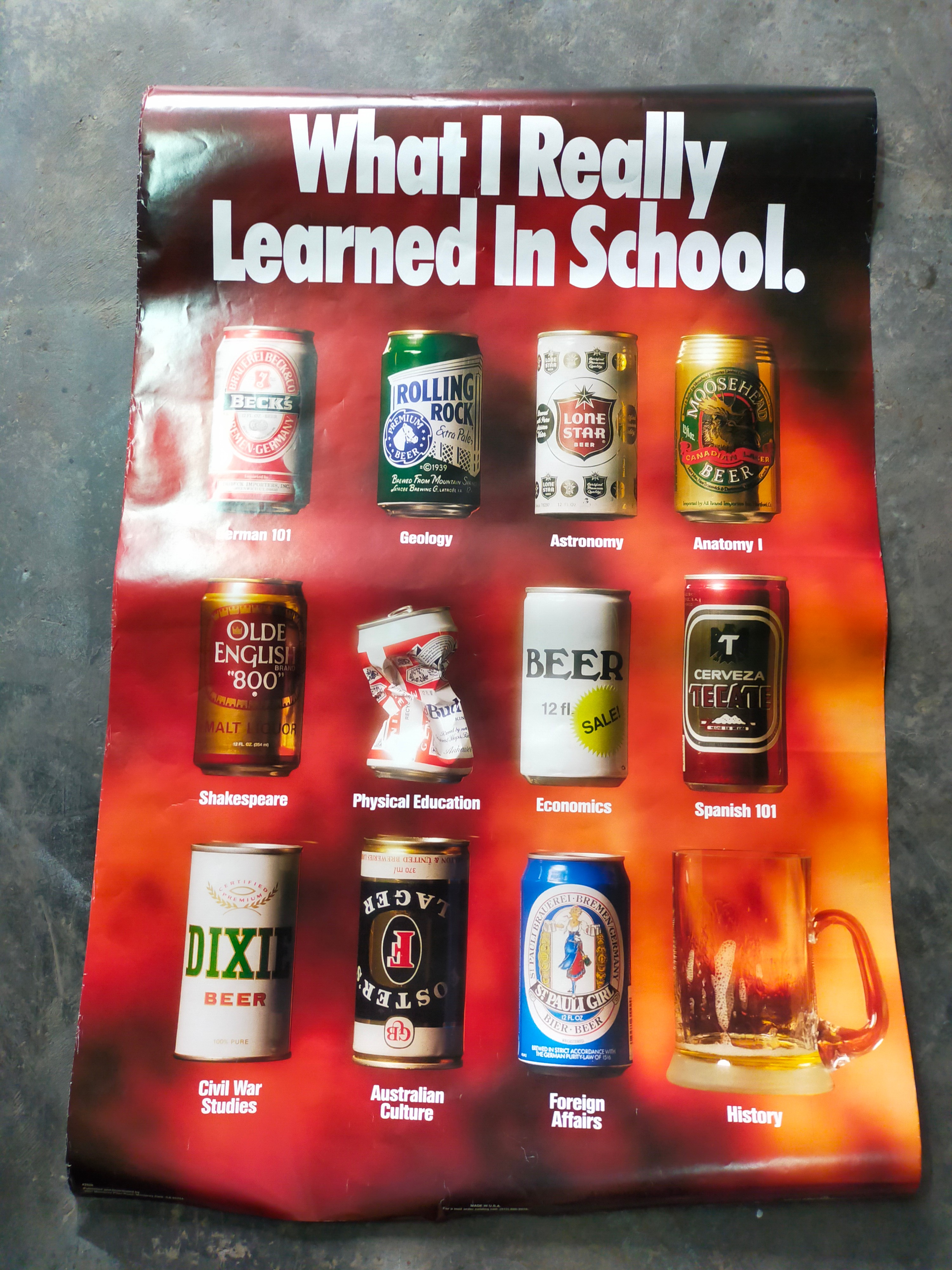 Original Vintage Beer Poster (A), Hobbies & Toys, Memorabilia ...
