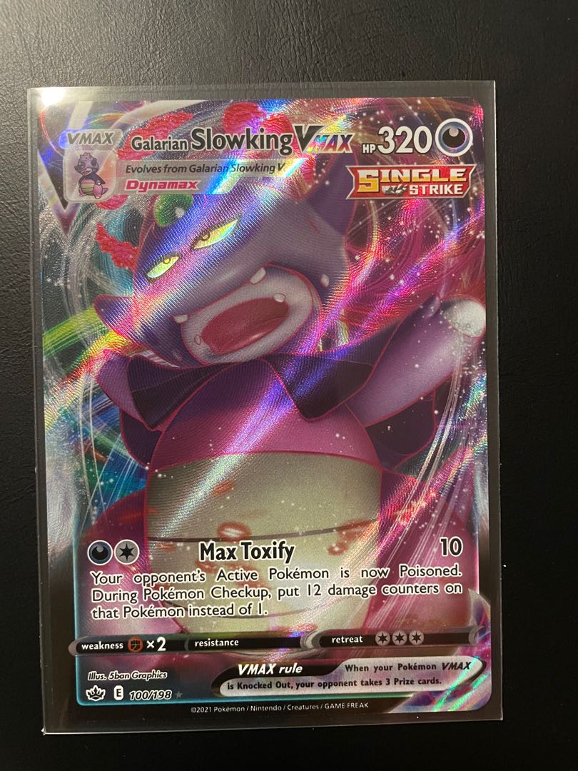 Pokemon TCG - Galarian Slowking VMAX - 100/198 - Ultra Rare, 玩具 & 遊戲類 ...