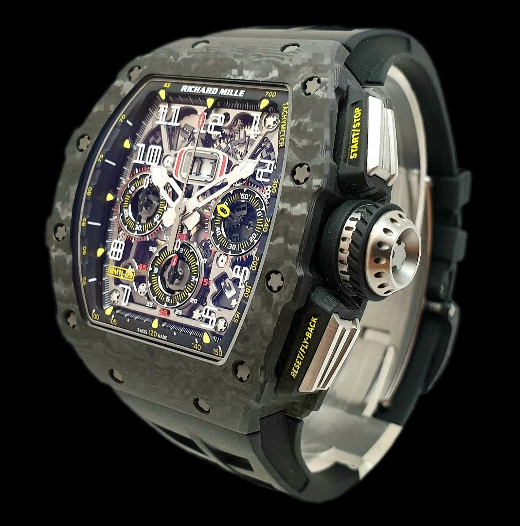 Richard Mille RM011-03 Chronograph Flyback in Black TPT Carbon Pre ...