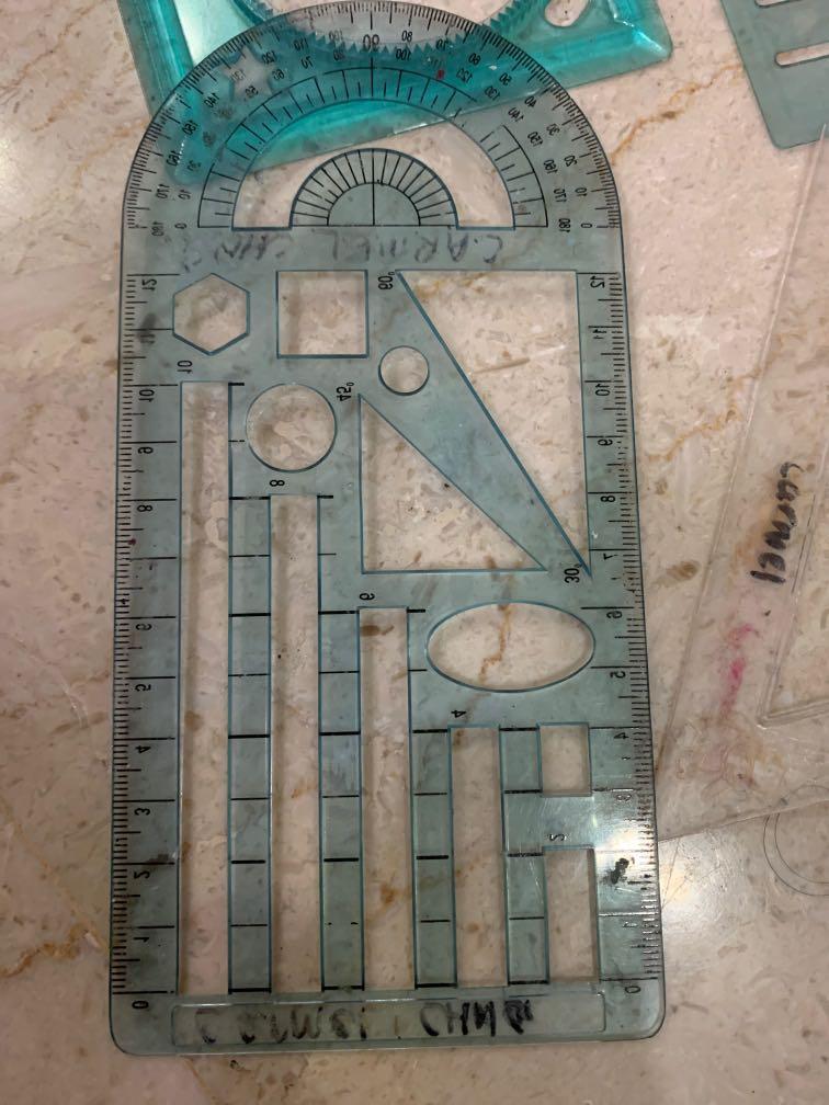 Rulers and stencils for drawing, Hobbies & Toys, Stationery & Craft ...