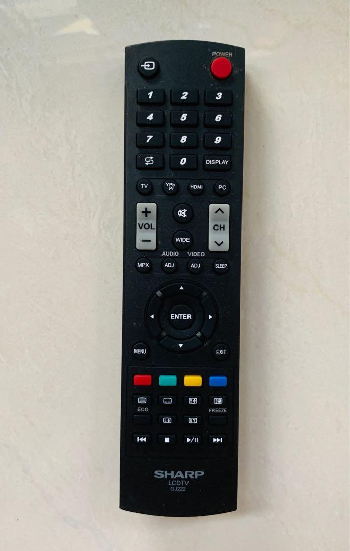 Sharp LCD TV Remote Control GJ222, TV & Home Appliances, TV ...