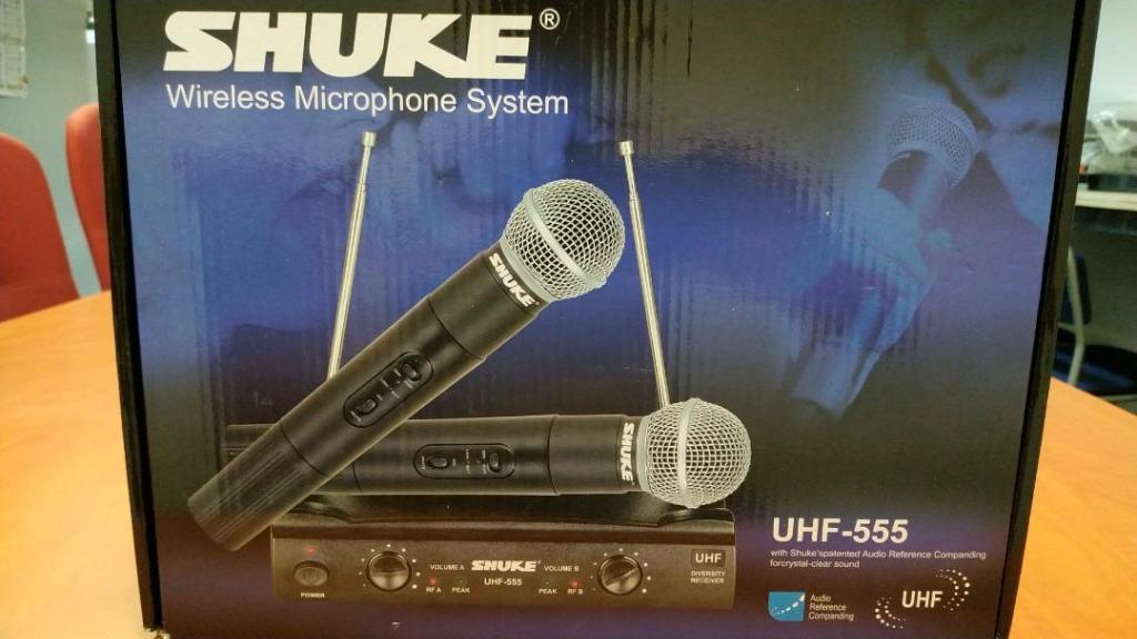 Shuke Wireless Mic UHF-555 (1 Pair) Full Set, Audio, Microphones on ...