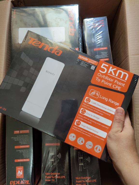 Tenda O3 2.4GHz, 2dBi, 5KM Outdoor P2P CPE, Computers & Tech, Parts ...