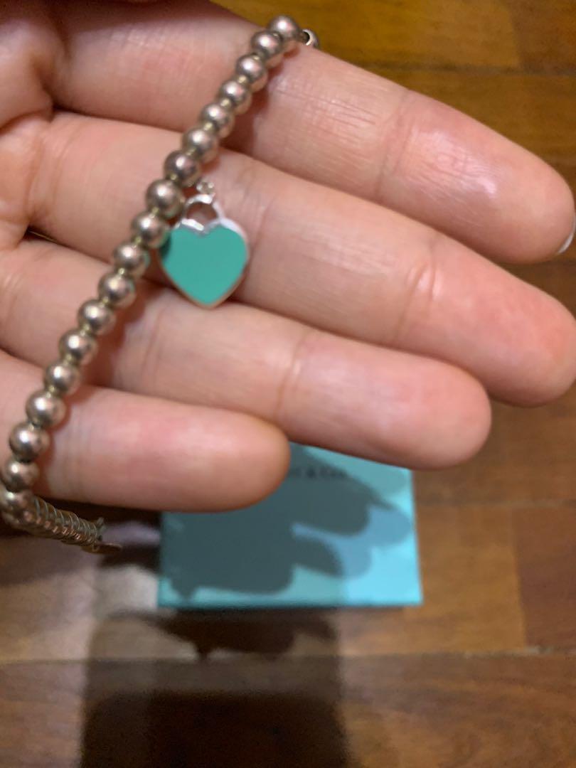 Tiffany Blue® Heart Tag Bead Bracelet, Women's Fashion, Jewelry ...