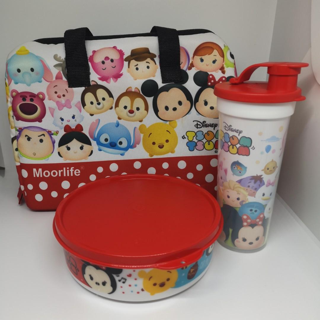 [CLEARANCE SALES]. Tupperware Tsum Tsum set, Disney container, Eco ...